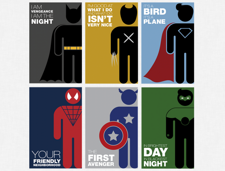 Michelle Samuel's Minimalist Superheroes | The Coolector