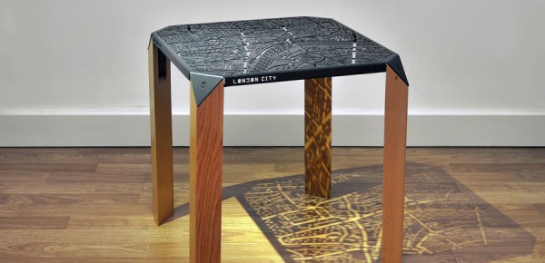 London Map Side Table | The Coolector