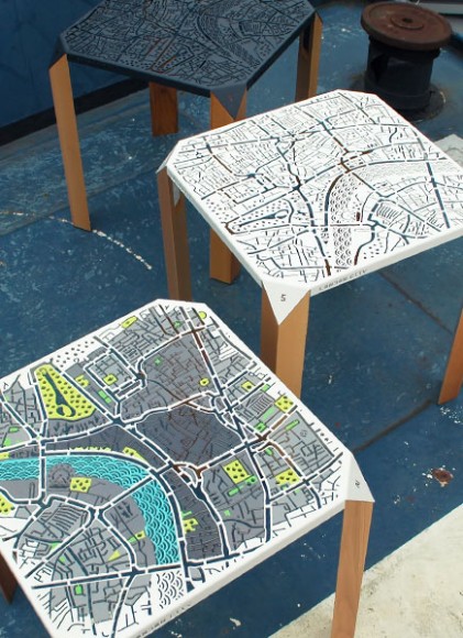 London Map Side Table | The Coolector