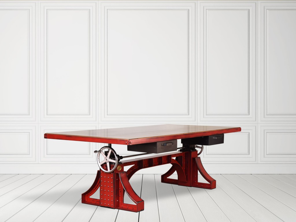 Vintage Industrial Bronx Crank Desk | The Coolector