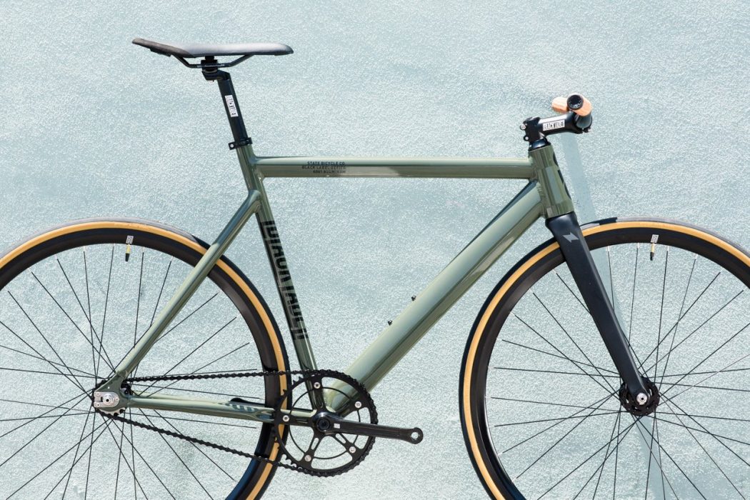 State Bicycle Co 6061 Black Label Army Green Bike | The Coolector