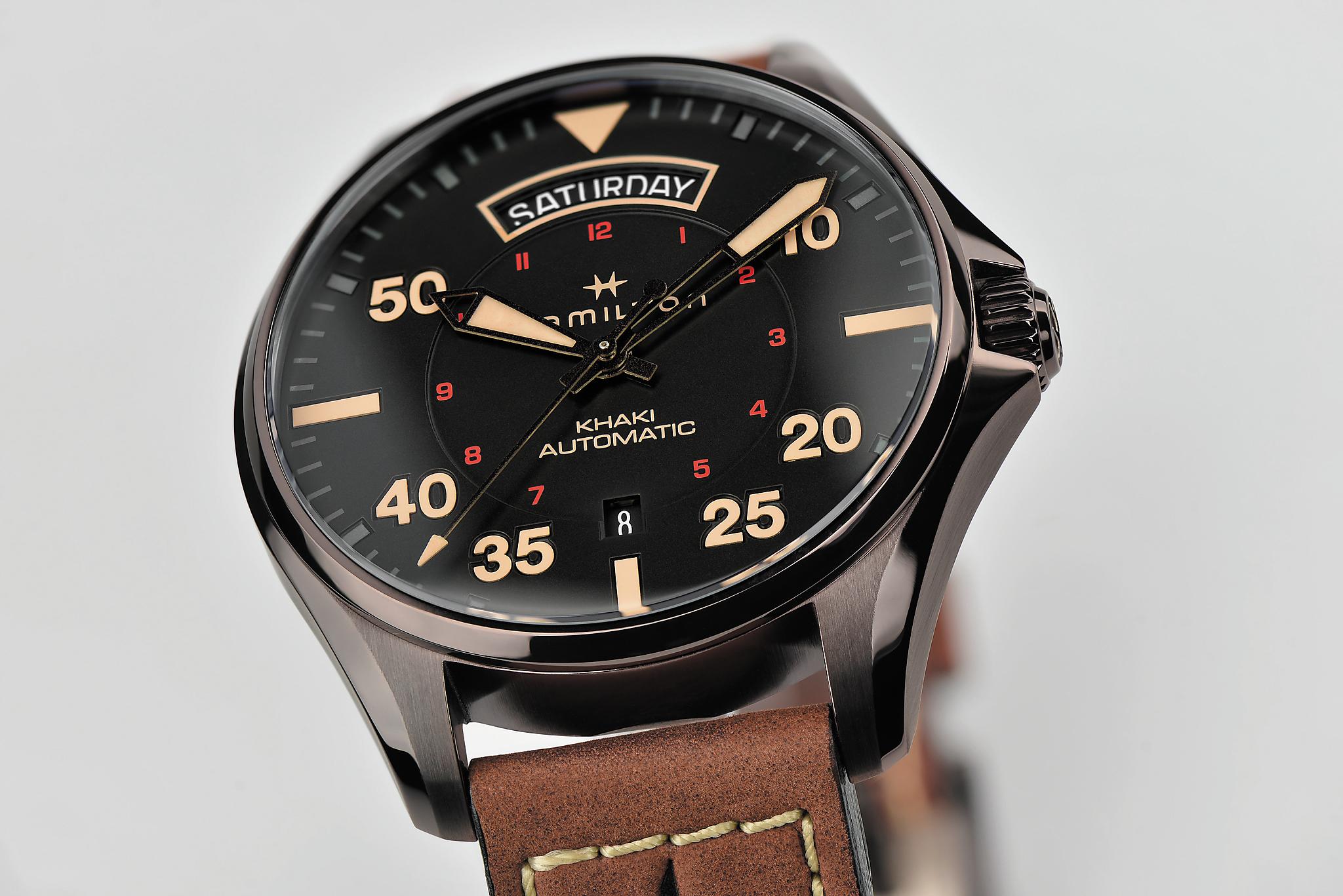 Hamilton Khaki Aviation Pilot Day Date Auto Watch | The Coolector