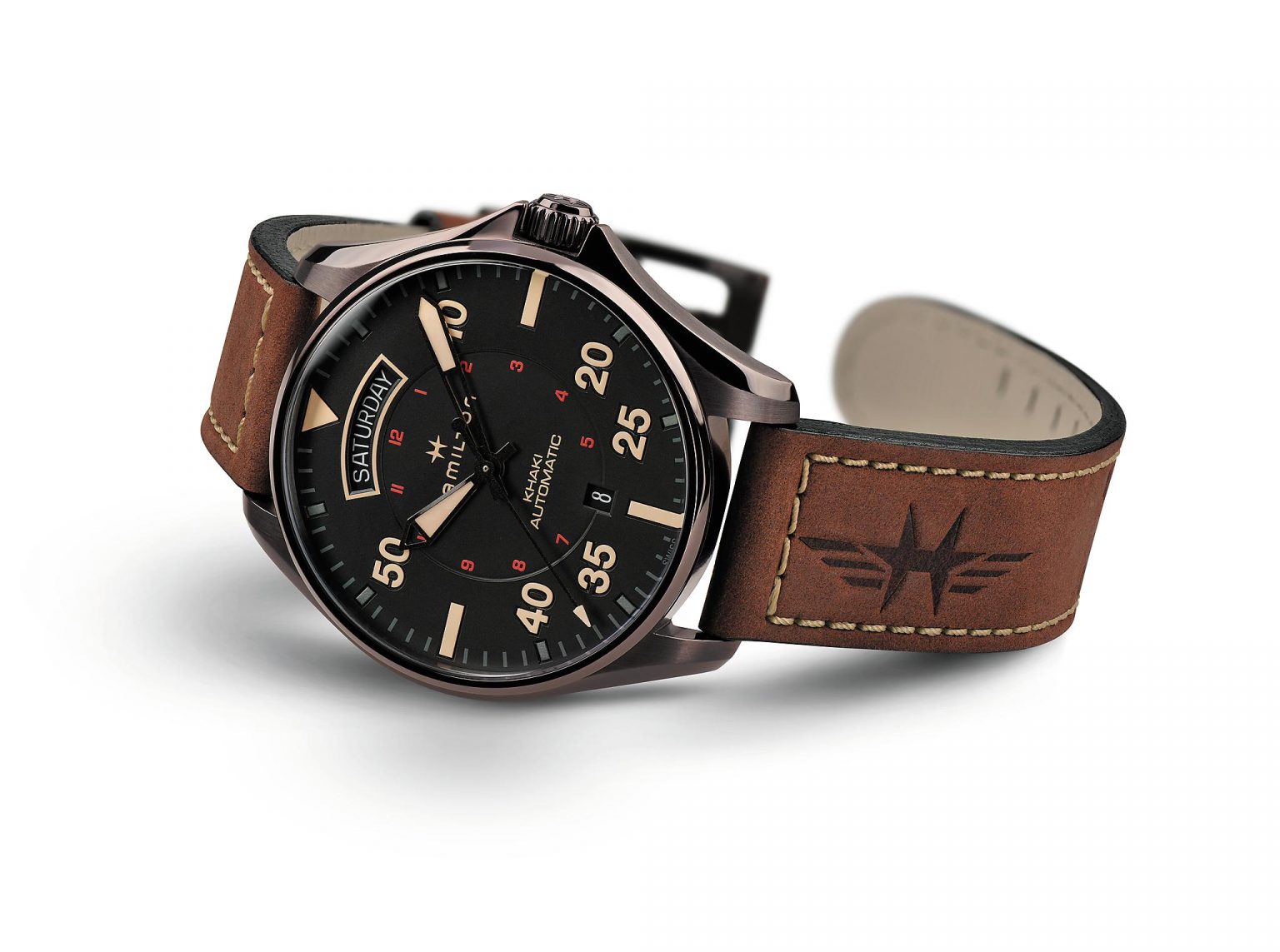 Hamilton Khaki Aviation Pilot Day Date Auto Watch | The Coolector