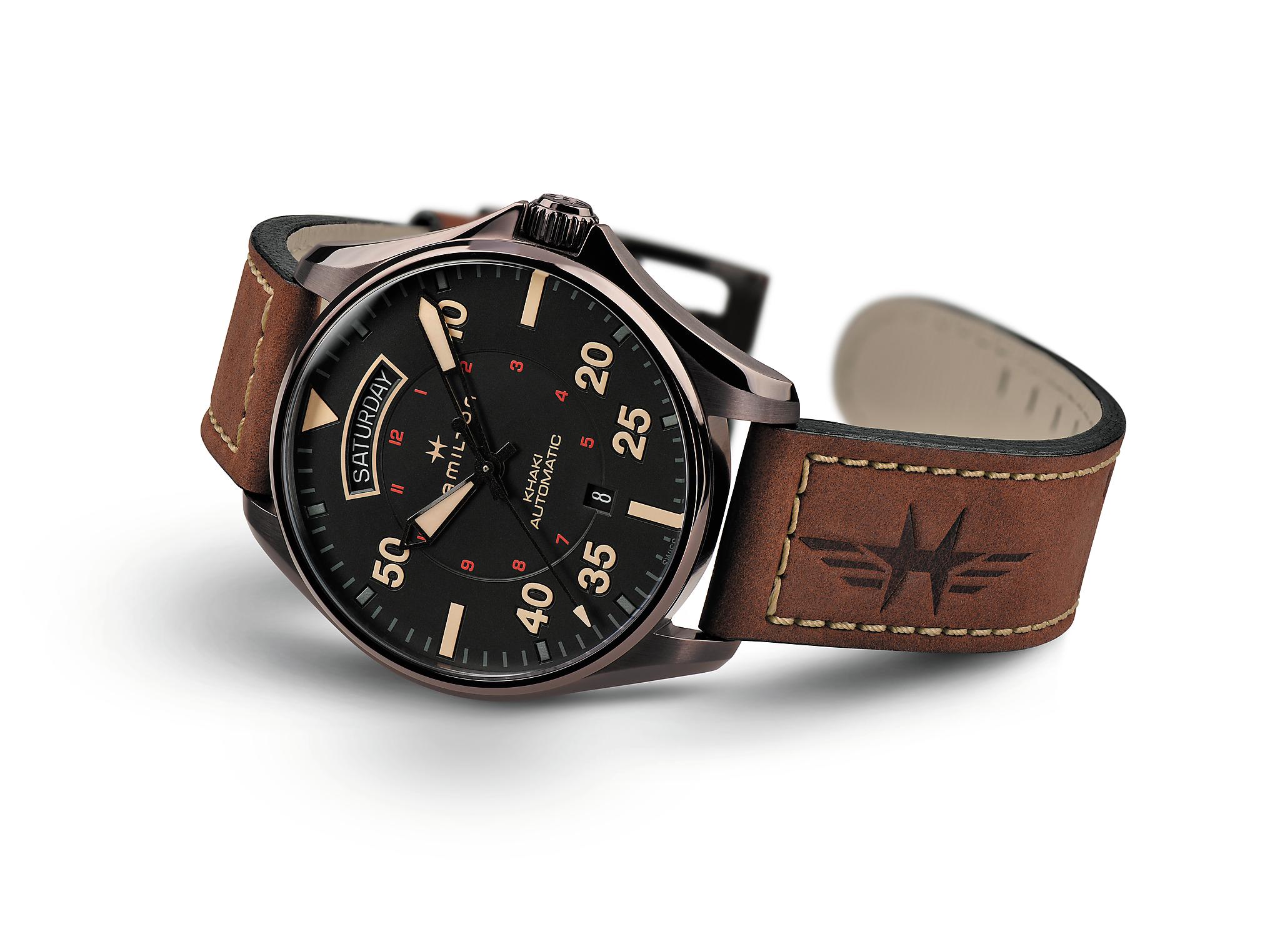 Hamilton Khaki Aviation Pilot Day Date Auto Watch | The Coolector