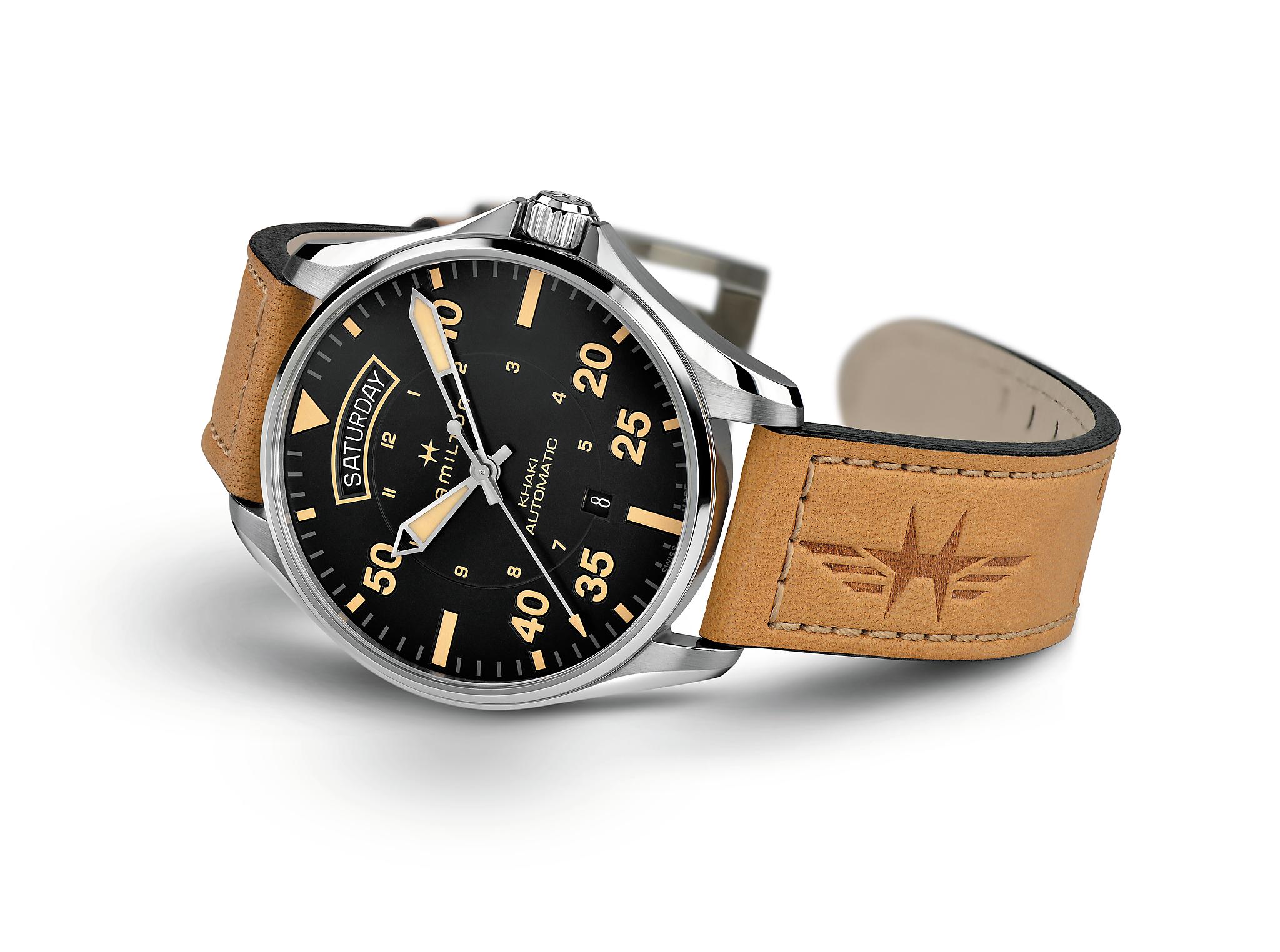 Hamilton Khaki Aviation Pilot Day Date Auto Watch | The Coolector