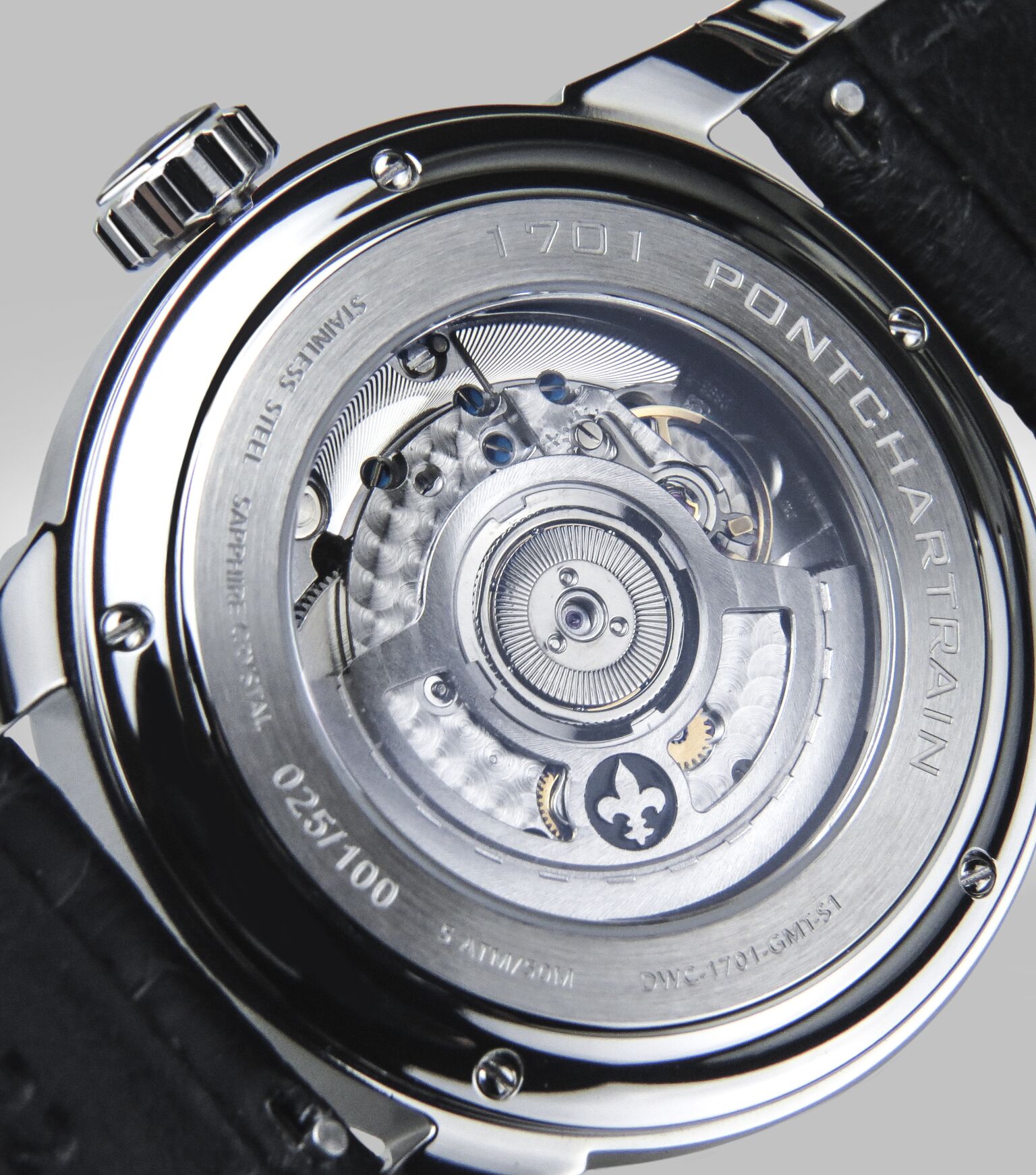 Detroit Watch Company 42mm 1701 Pontchartrain® GMT Dual Timezone Watch ...