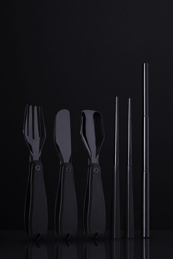 Pebble Triple Black Cutlery Set by Otherware | The Coolector