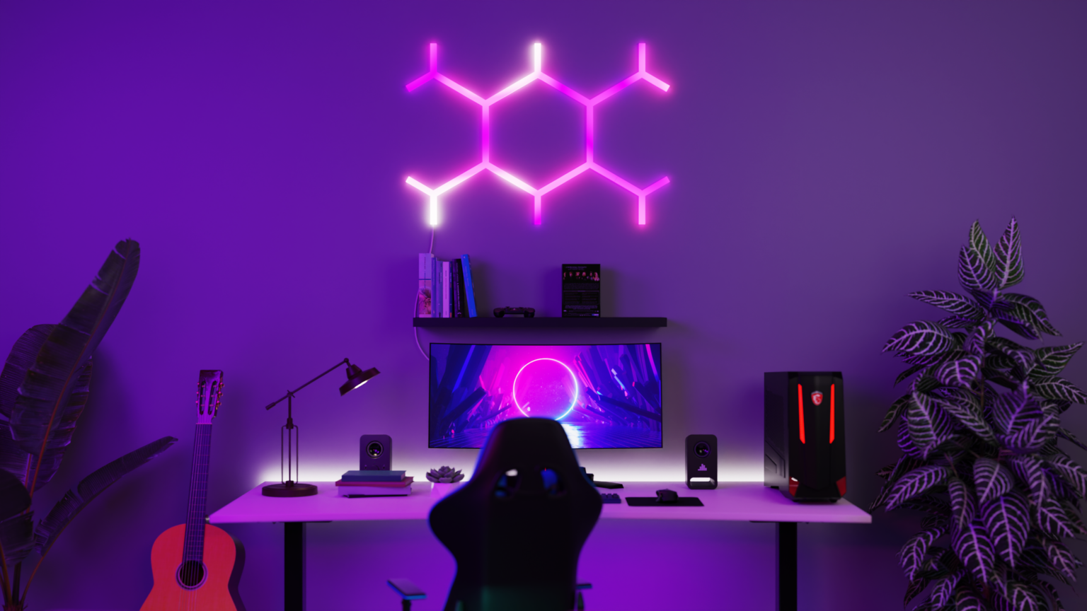 Moonside Design Neon Hex Lighting | The Coolector