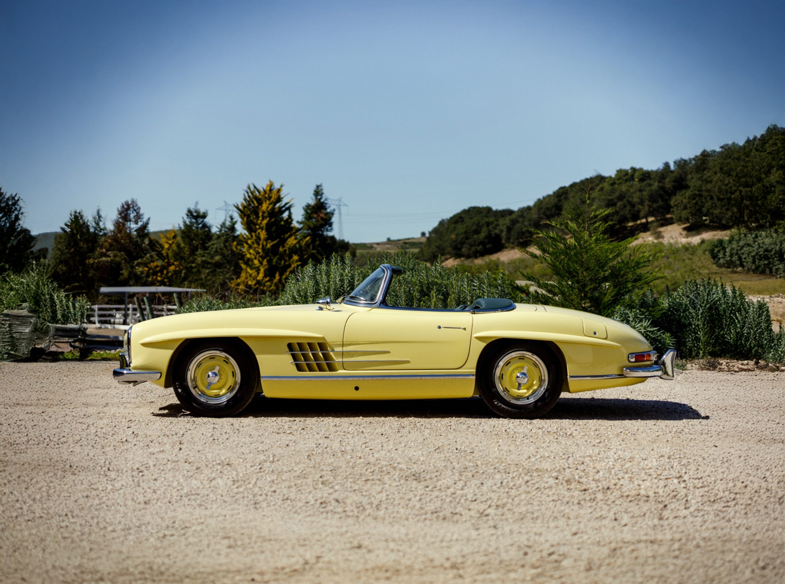 Fantasy Yellow on Four Wheels: The 1961 Mercedes-Benz 300 SL Roadster ...